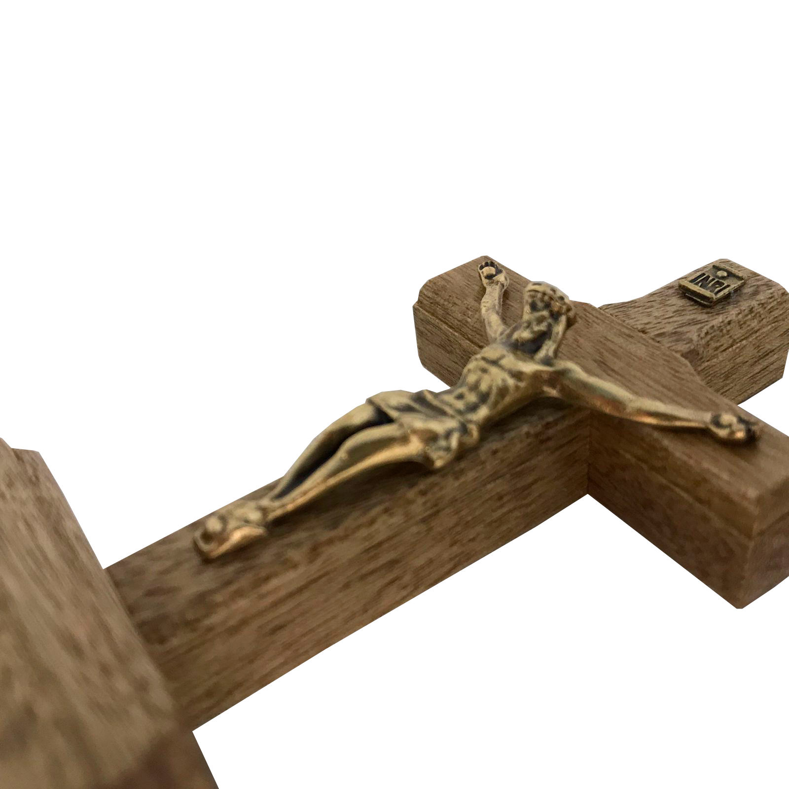 Crucifixo Para Mesa Em Madeira Com Medalha De São Bento Em Metal Na Cor ...